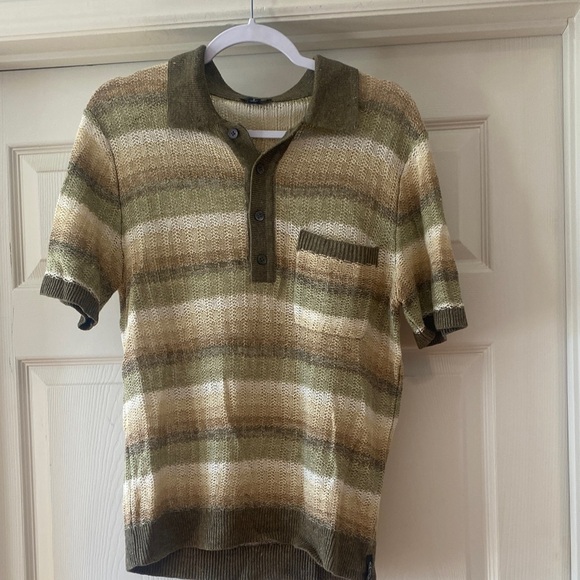 Todd Snyder | Shirts | Todd Snyder Montauk Striped Green And Brown Mens ...